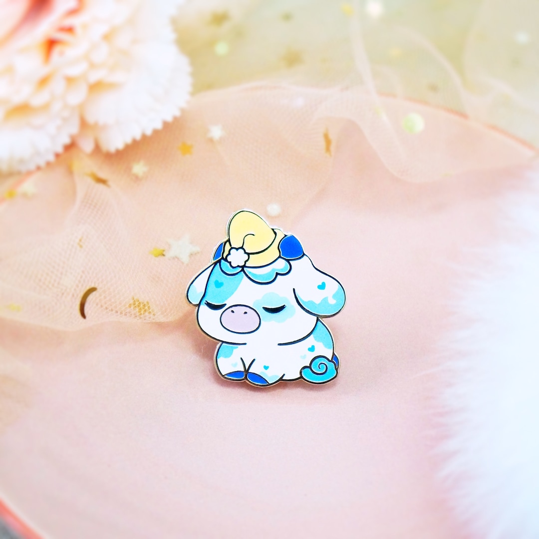 Dairy Friends - Sleeping Moo Enamel Pin - Etsy