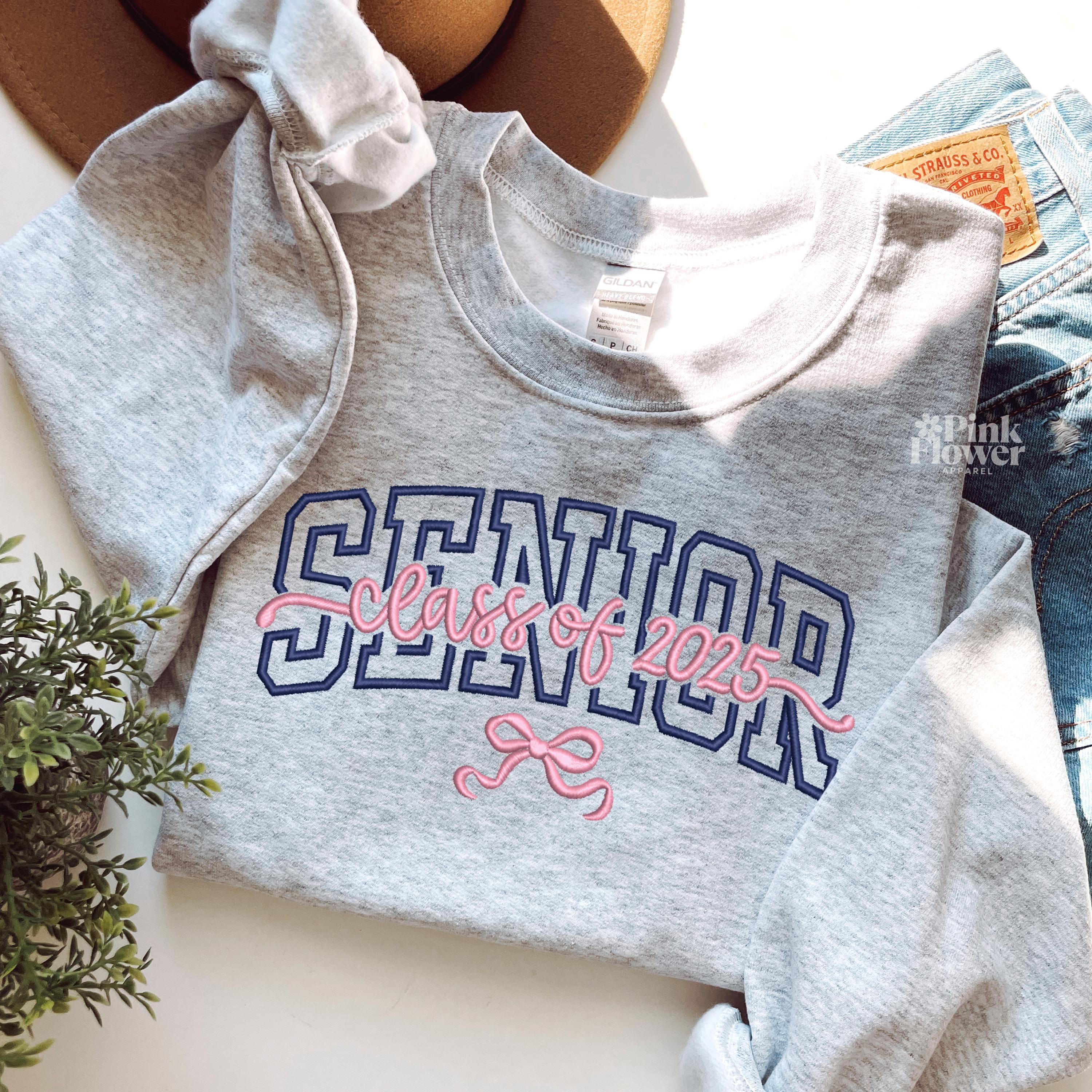 Embroidered Senior 2025 Crewneck, Senior Gifts Sweatshirt, Class of ...