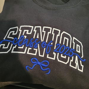 Embroidered Senior 2025 Crewneck, Senior Gifts Sweatshirt, Class of ...