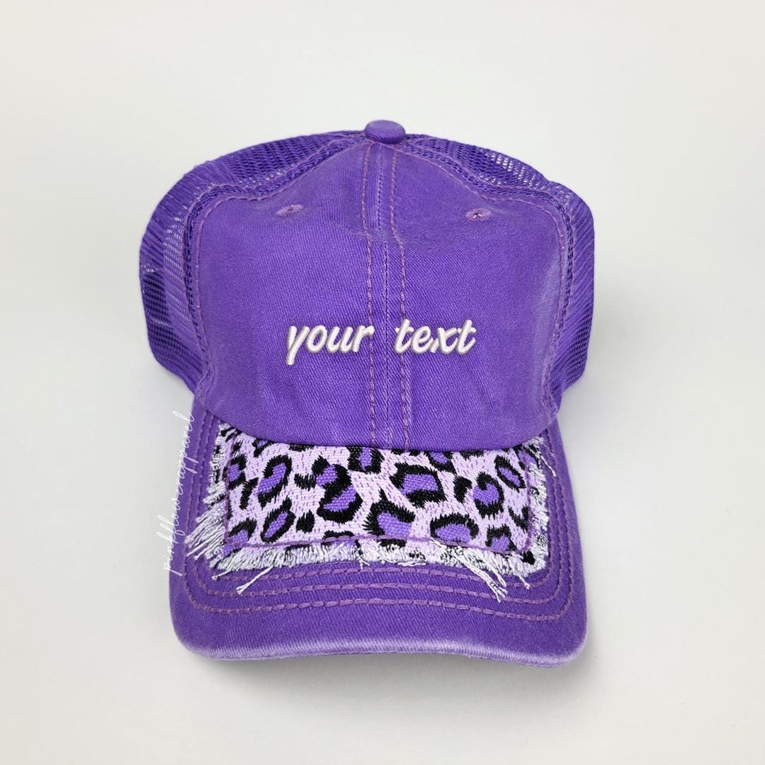 Custom Embroidered Baseball Cap, Leopard Print Baseball Hat, Adjustable ...