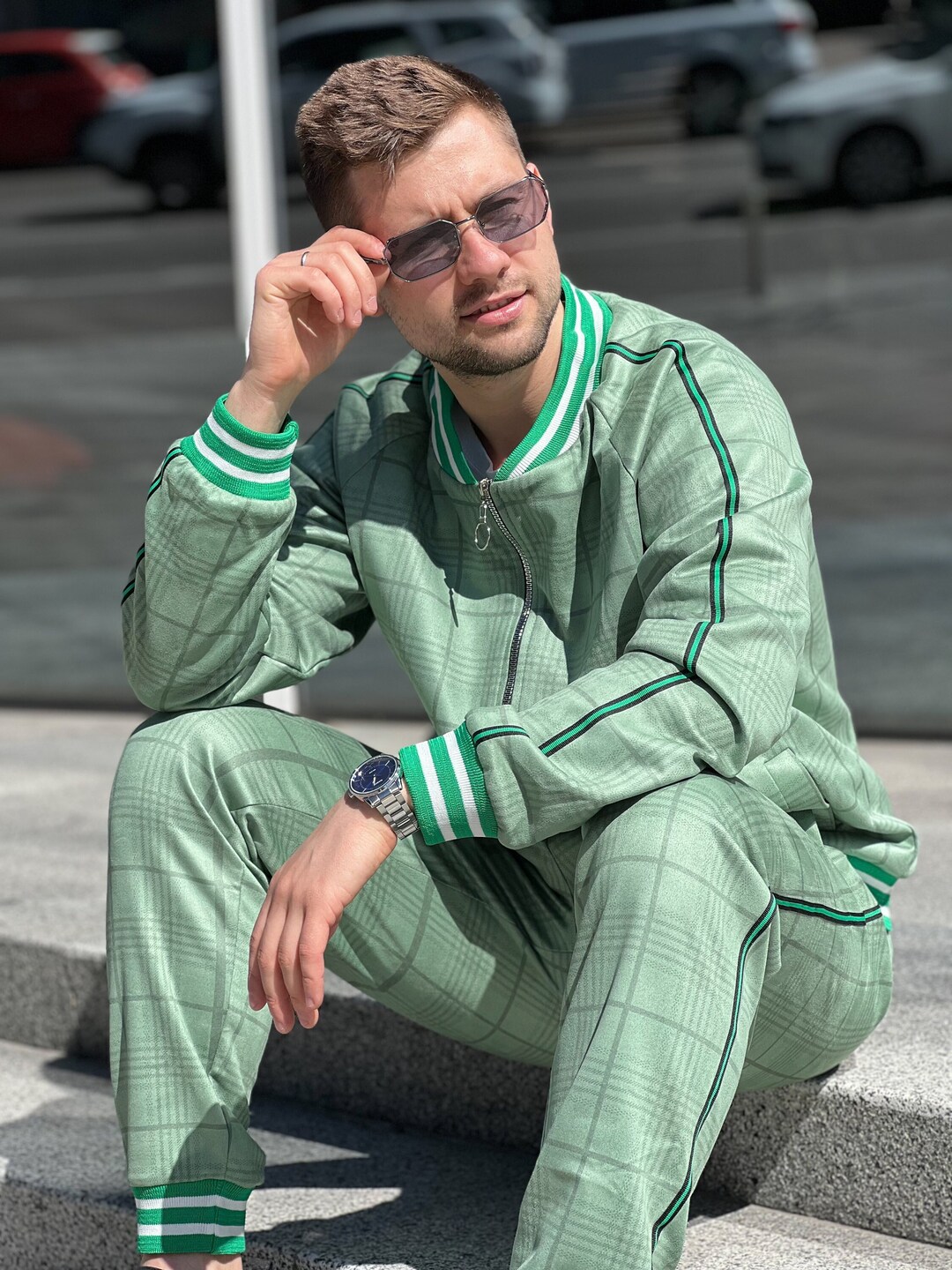 Tracksuit Gentlemen | Men's Tracksuit Set | Gentlemen Tartan | Husband ...