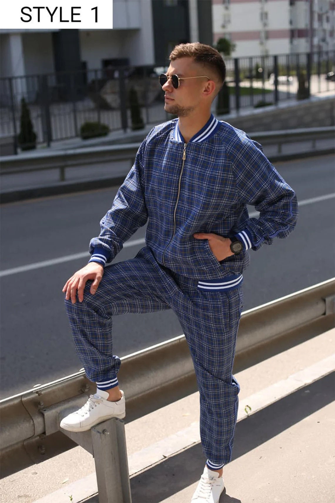 The Gentlemen Tracksuit Men's Tartan Tracksuits Guy | Etsy