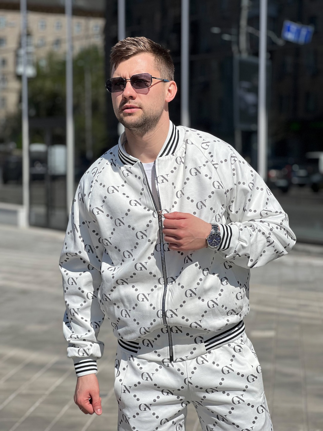 Tracksuit Gentlemen | Men's Tracksuit Set | Gentlemen Tartan | Husband ...