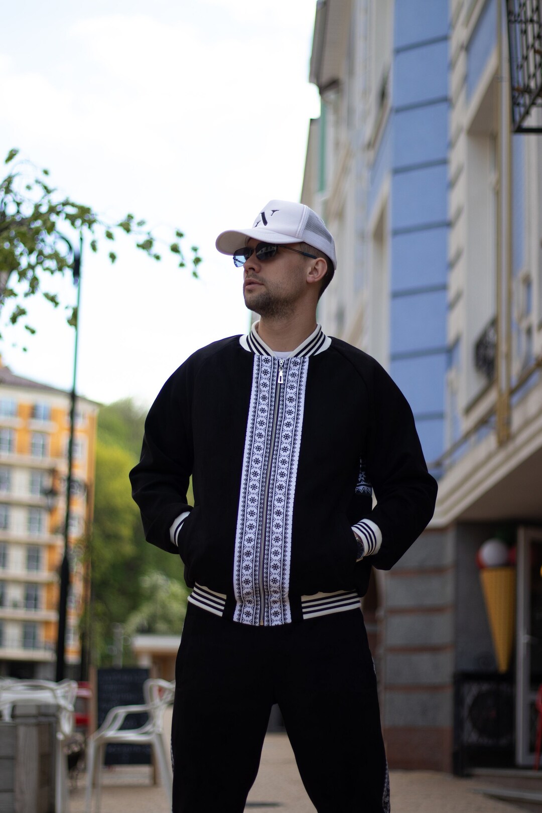 Tracksuit With Ukrainian Ornament in Black Solidarity With UKRAINE ...