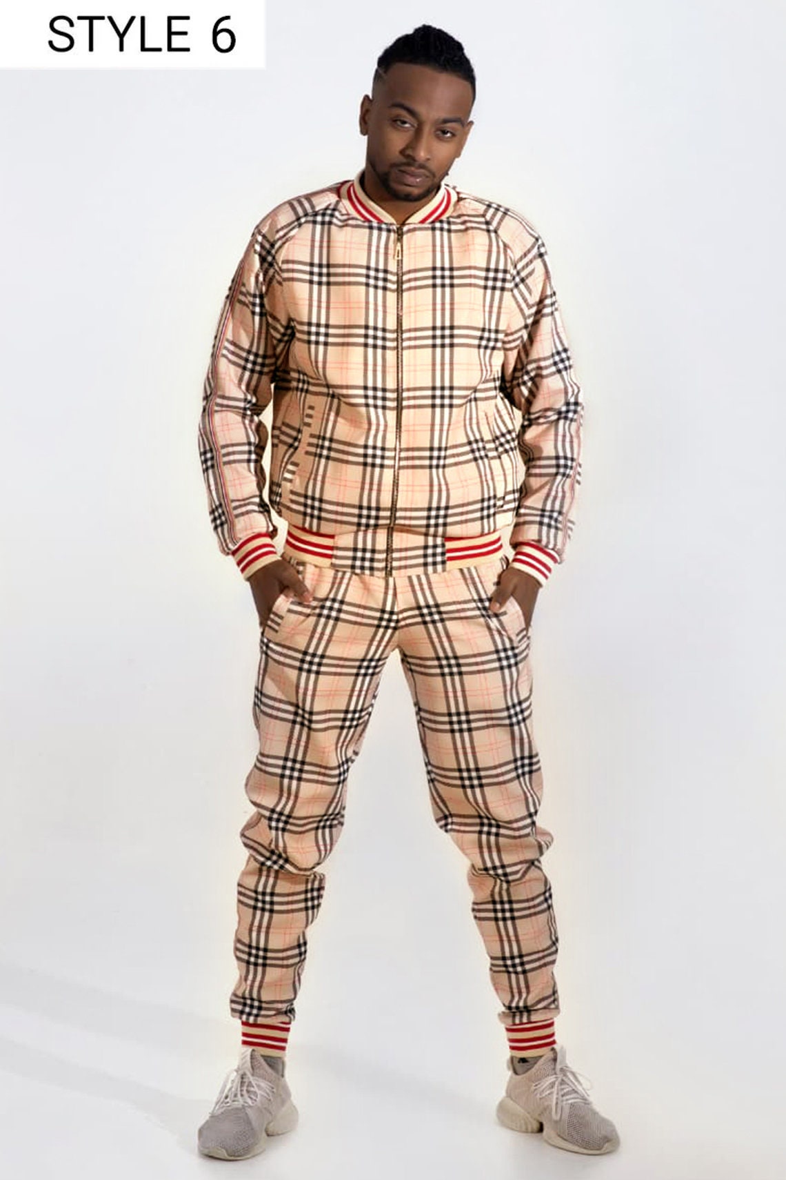 The Gentlemen Tracksuit Men's Tartan Tracksuits Guy | Etsy