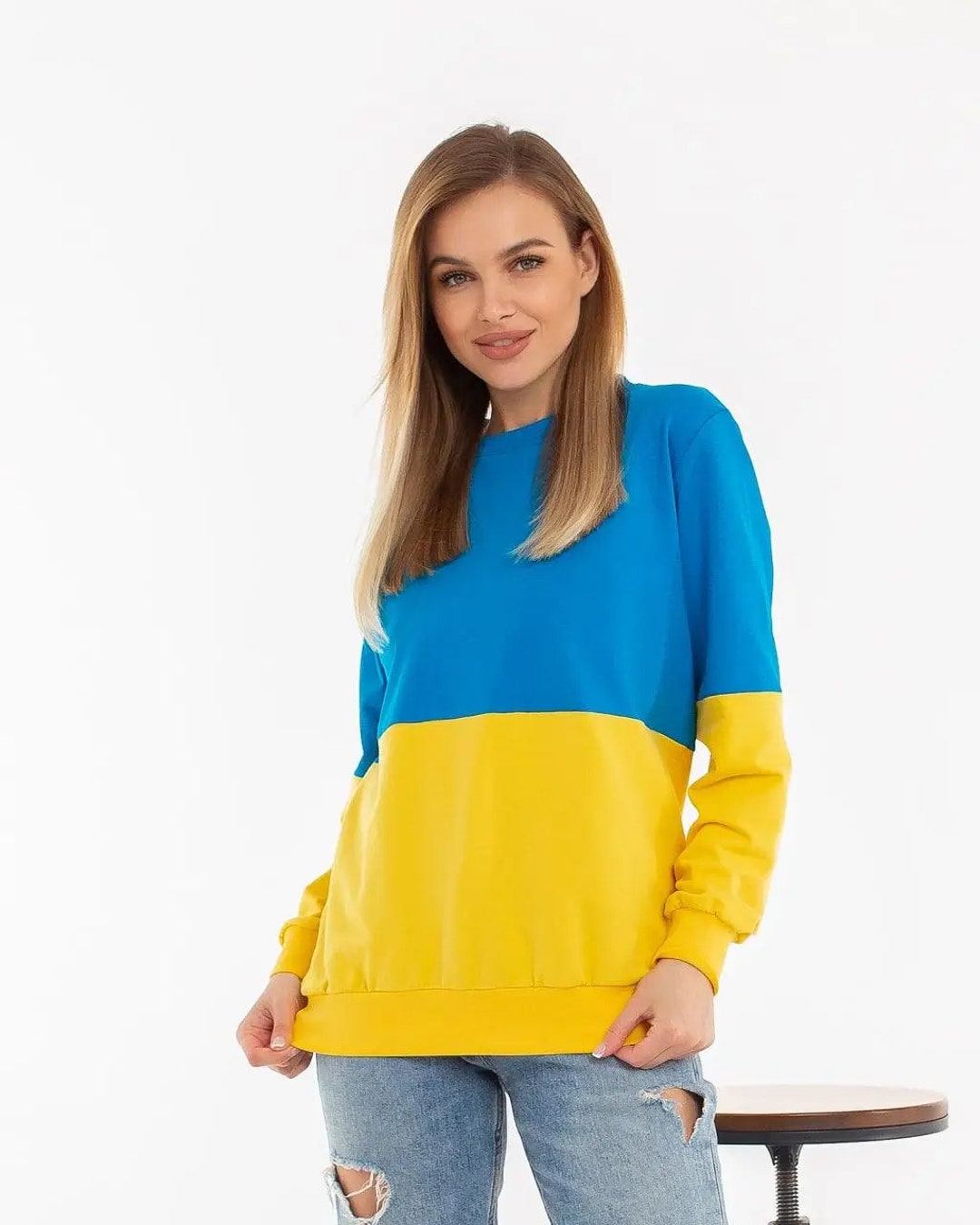 Ukraine Flag Sweatshirt Ukrainian Patriotic Oversized Sweatshirt ...