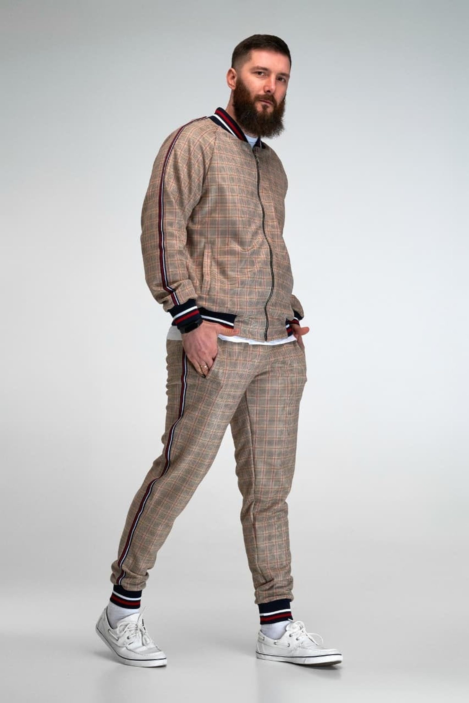 Tracksuit Gentlemen | Men's Tracksuit Set | Gentlemen Tartan | Man ...