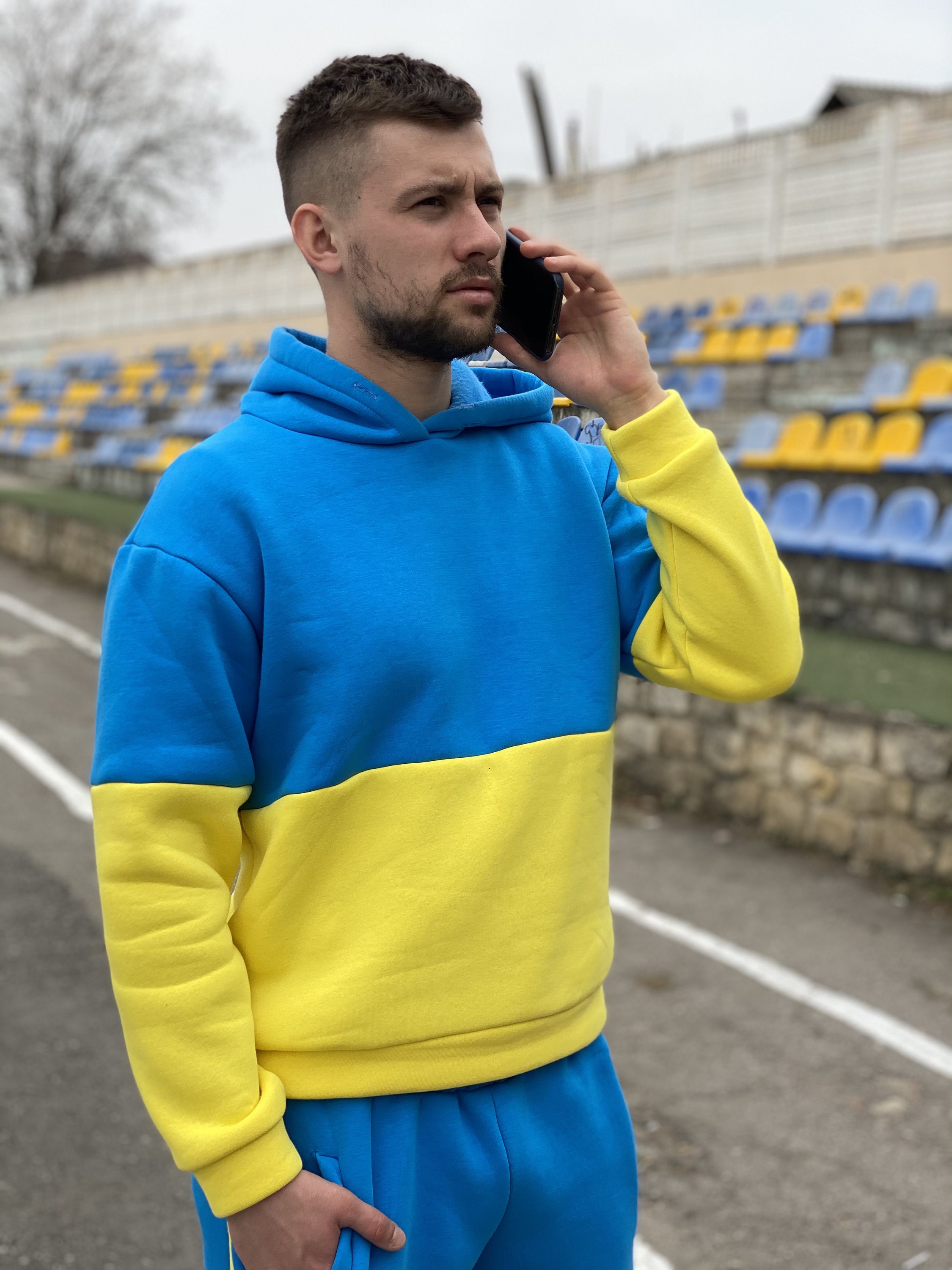 Ukraine Flag Tracksuit Men's Hooded Tracksuit Set - Etsy