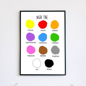 Colours Nga Tae Te Reo Maori Early Childhood Education Poster Art ...