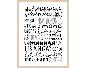 Colours Nga Tae Te Reo Maori Early Childhood Education Poster Art - Etsy
