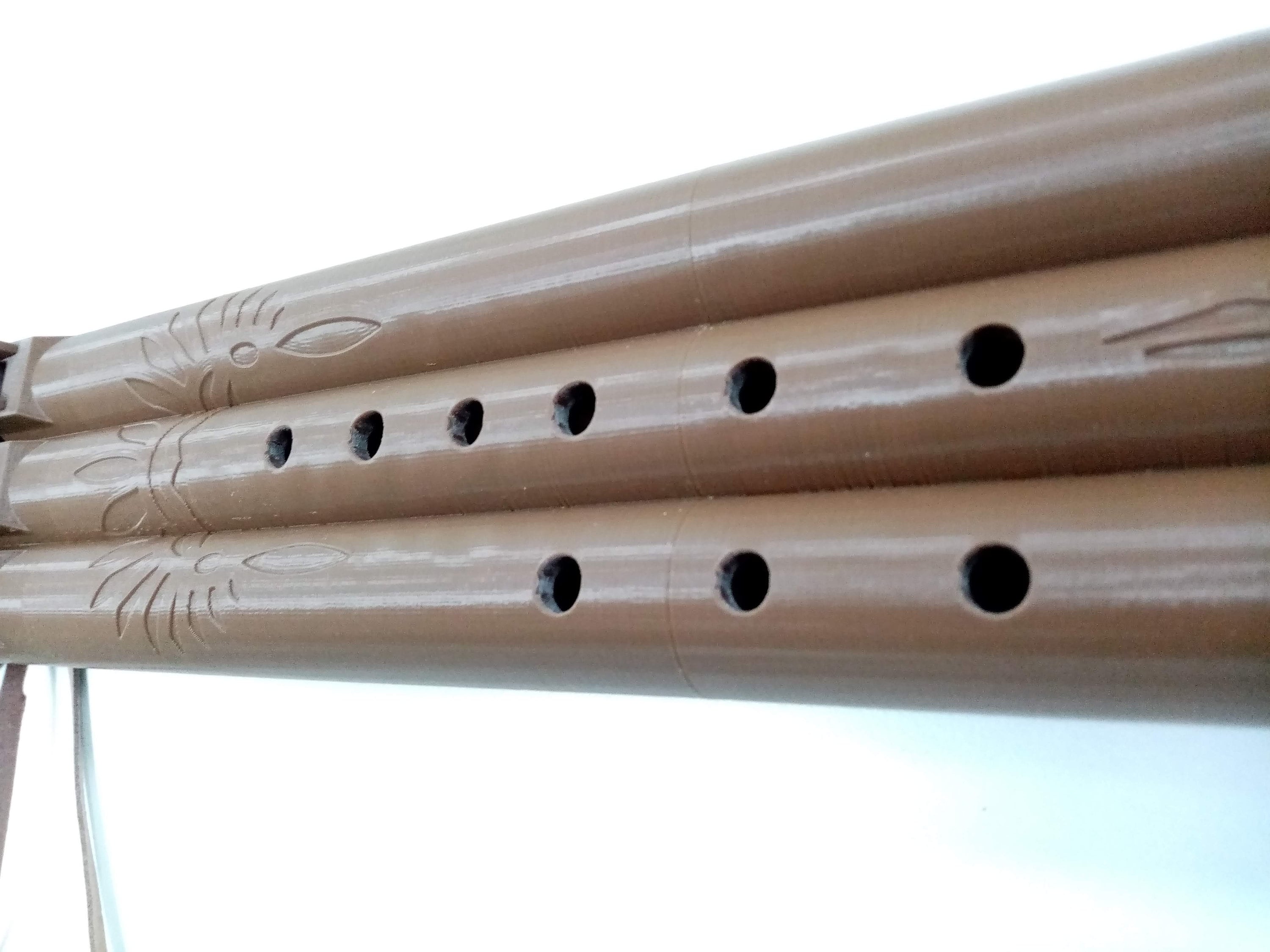 3D Printed Triple Flute, Key of A, Native American Style - Etsy
