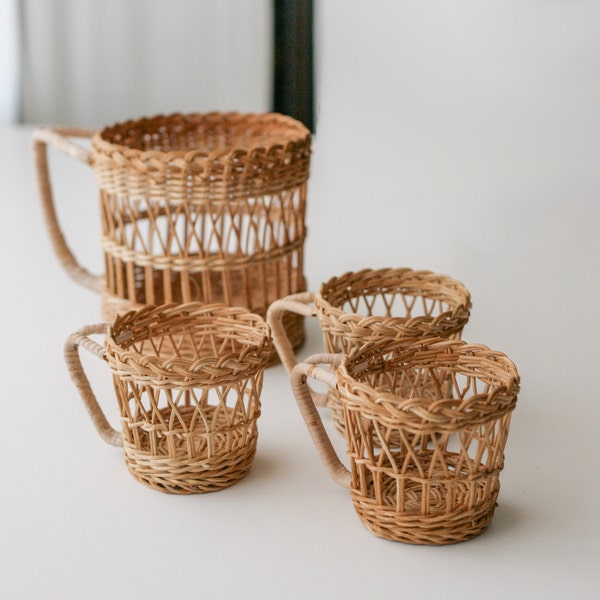 Wicker Pitcher - Etsy