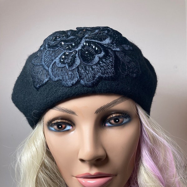Embellished Beret - Etsy