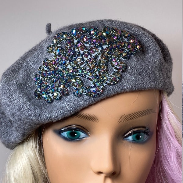 Embellished Beret - Etsy