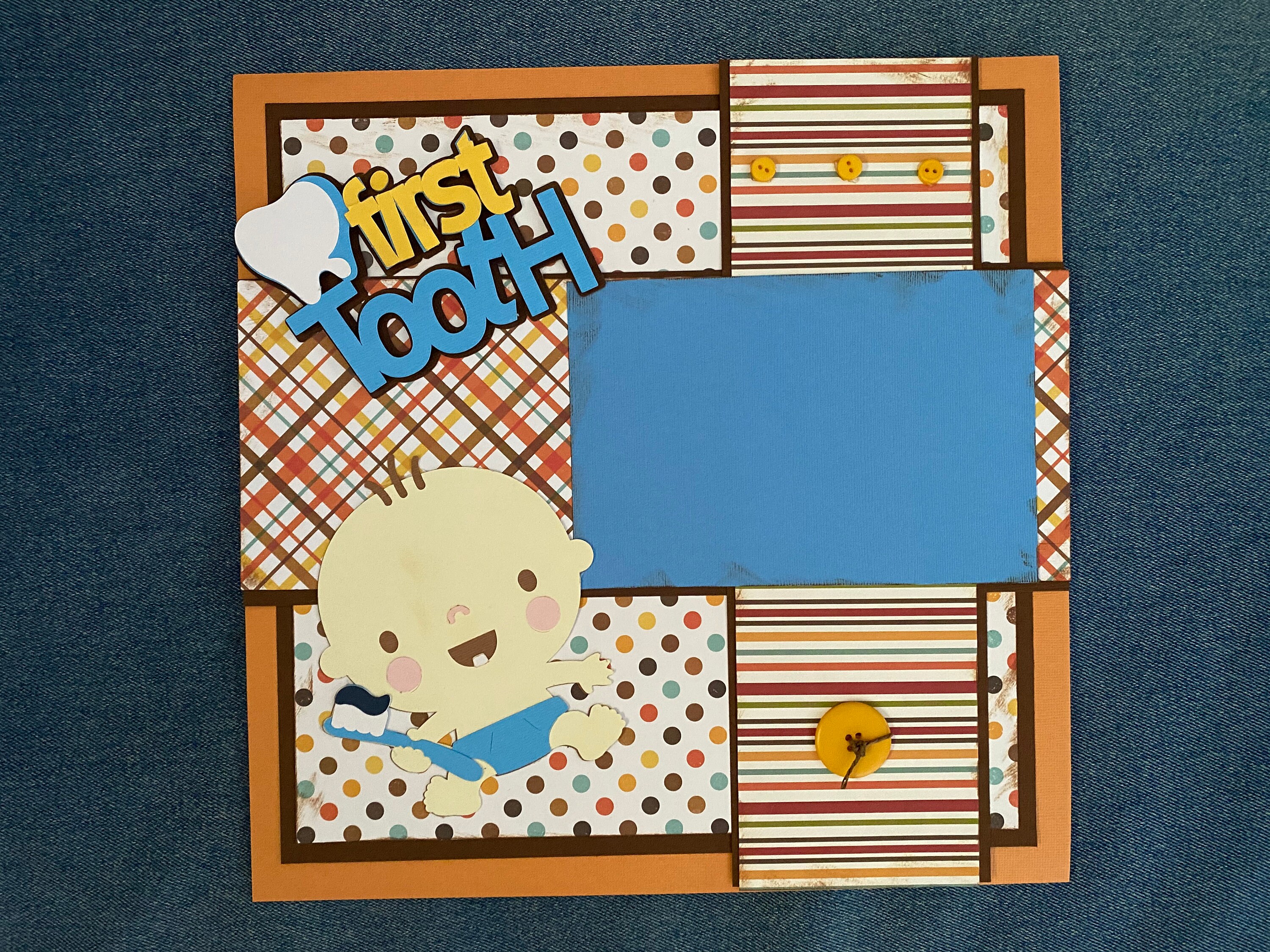 First Tooth 12x12 Scrapbook Layout Kit - Etsy