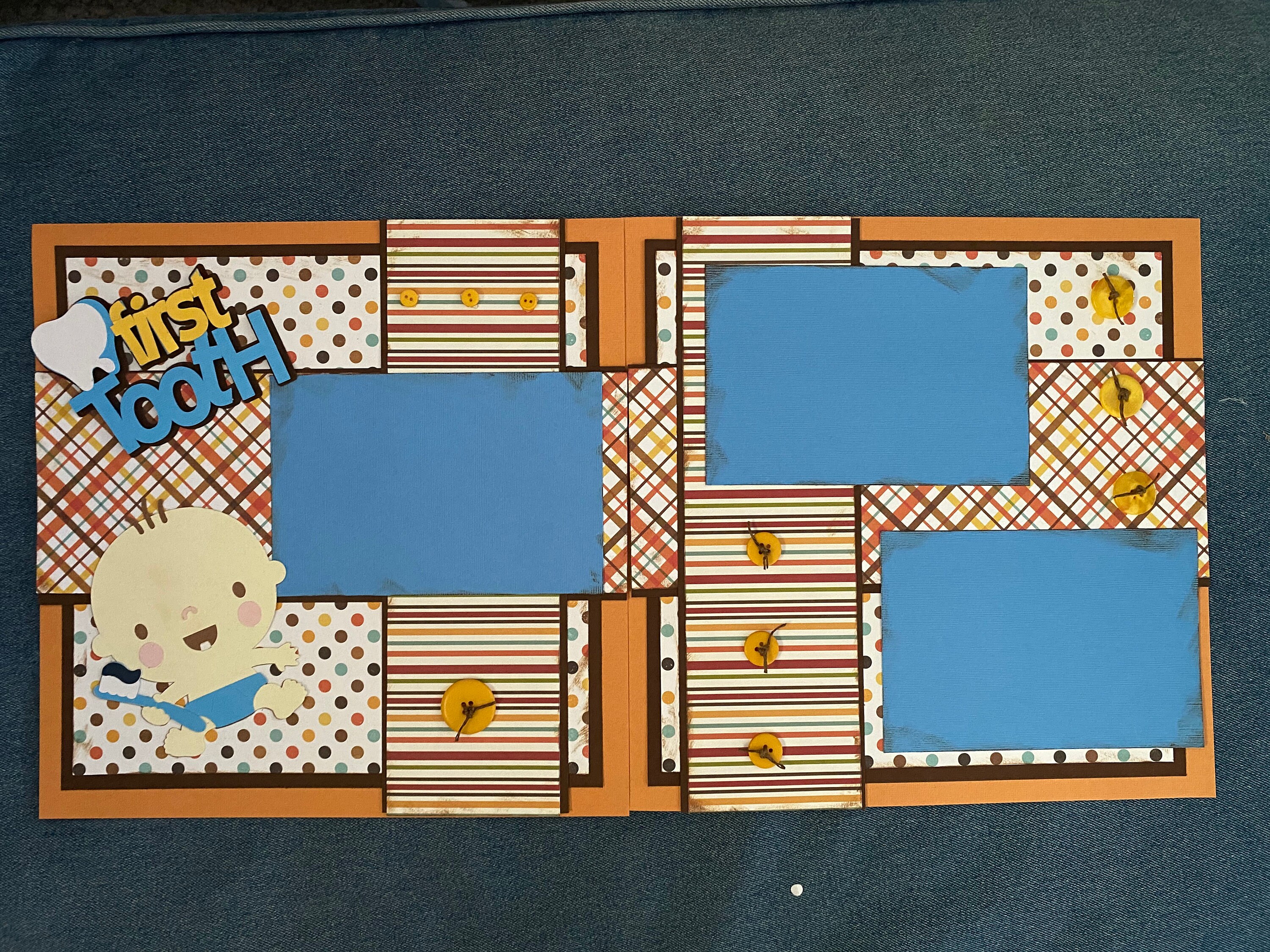 First Tooth 12x12 Scrapbook Layout Kit - Etsy