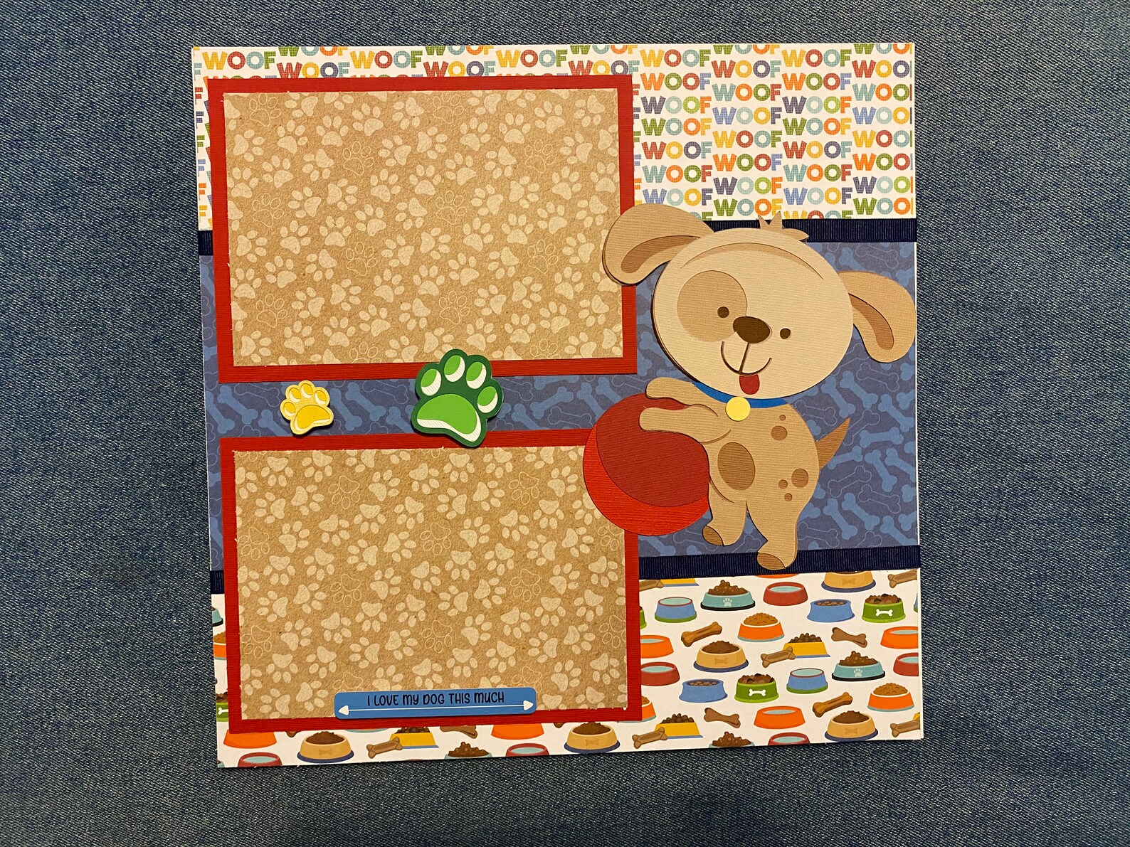 Dog Gone Cute 12x12 Scrapbook Layout Kit - Etsy