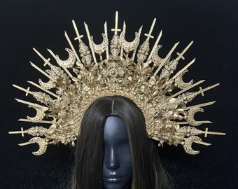 Gold Sun Crown - Etsy