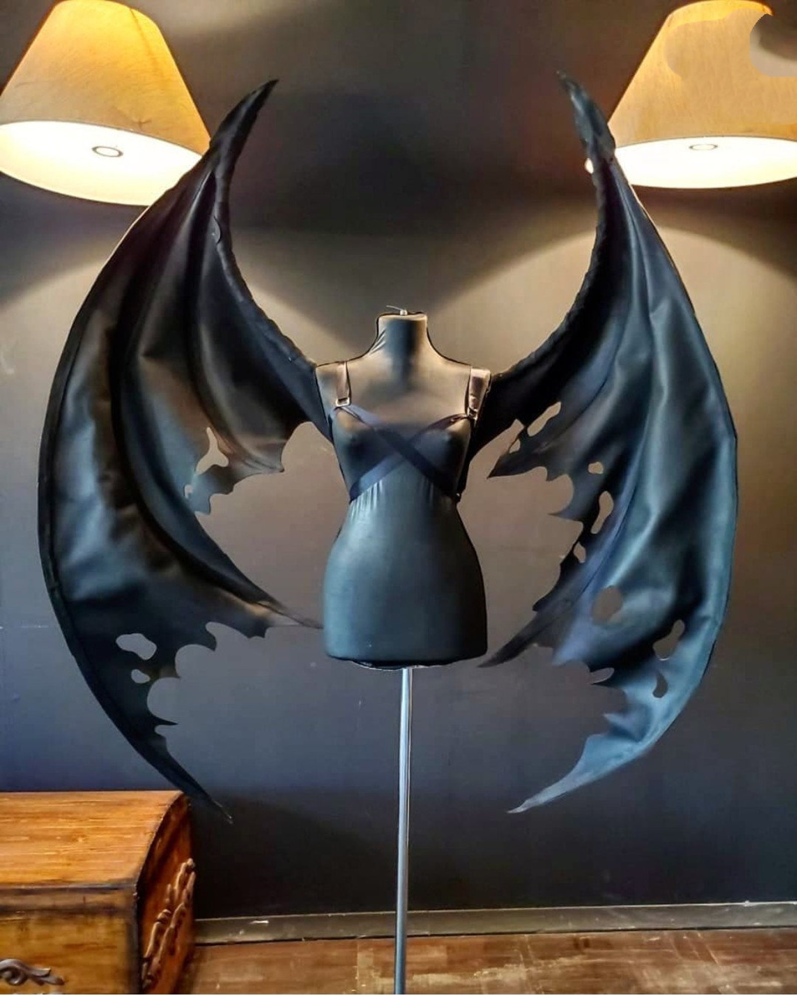 Bat Wings Black Wings Halloween Wings Demon Wings - Etsy