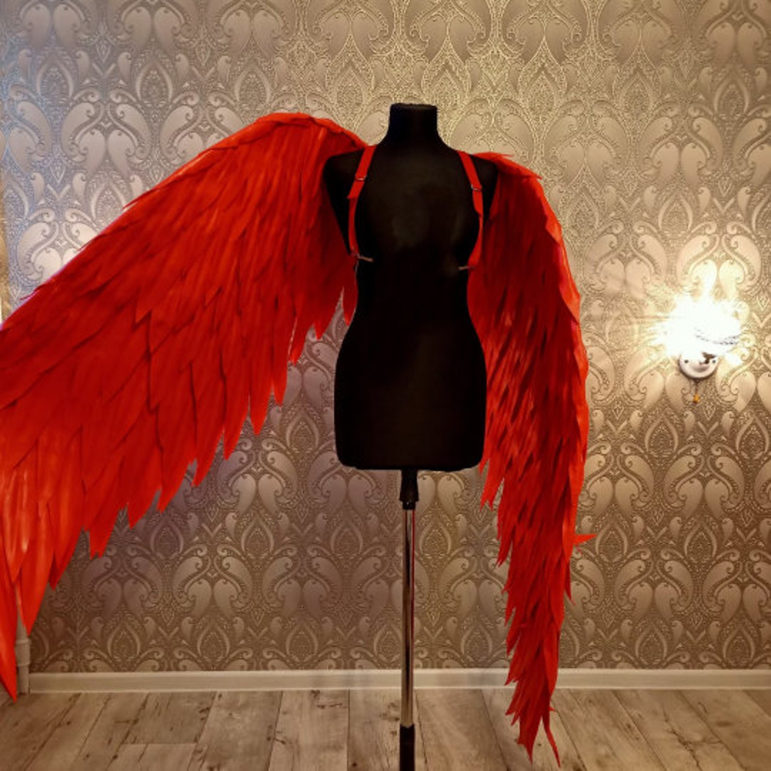 Angel Wings Costume Cosplay Wings Red Angel Costume Bellydance Wings ...