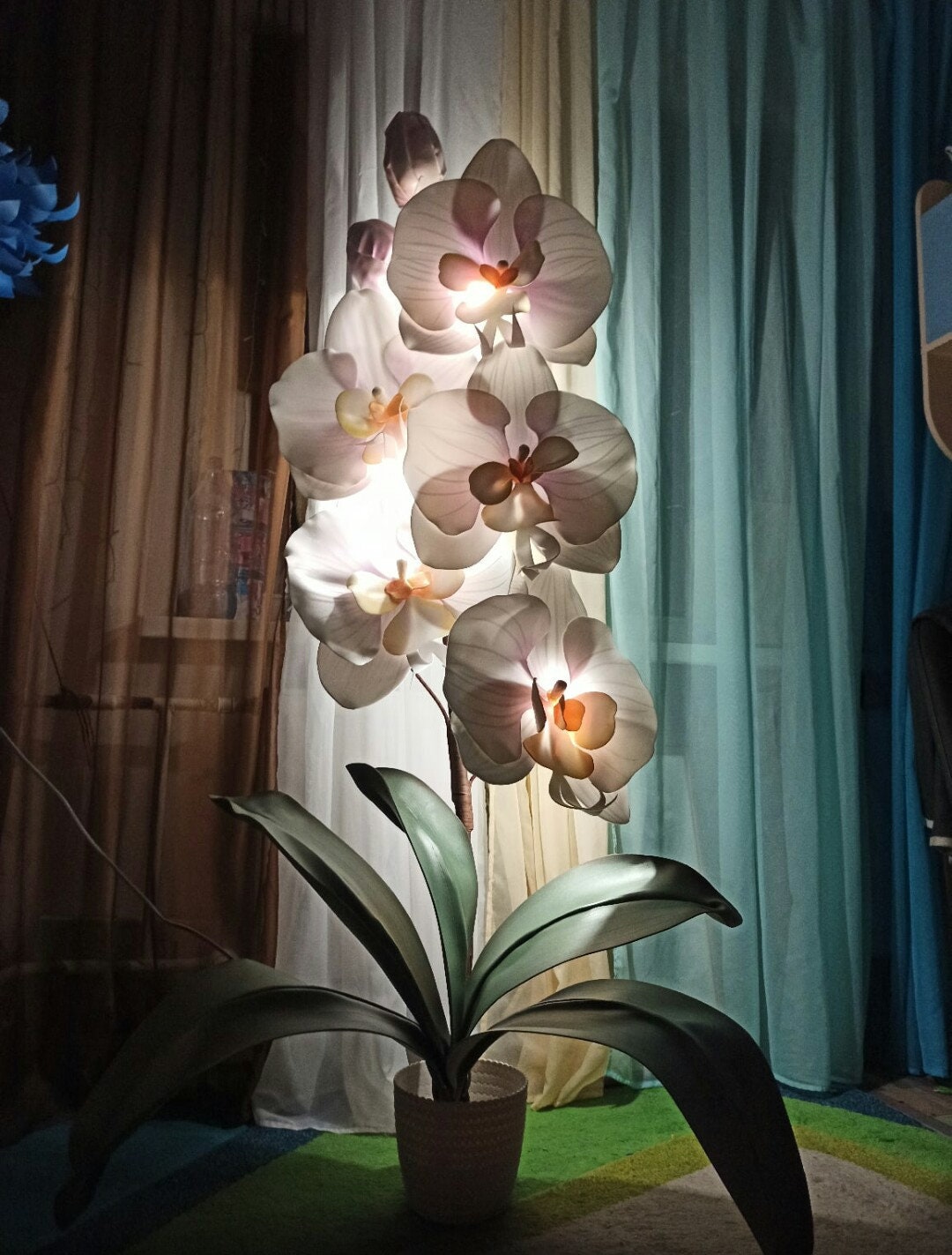 Orchid Floor Lamp Luminous Flower Giant Flower Bedroom - Etsy