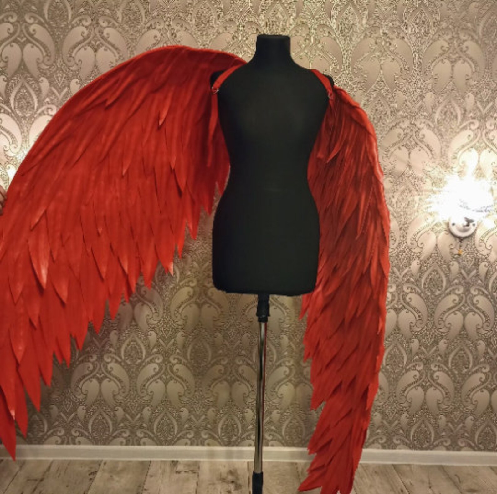 Angel Wings Costume Cosplay Wings Red Angel Costume Bellydance Wings ...