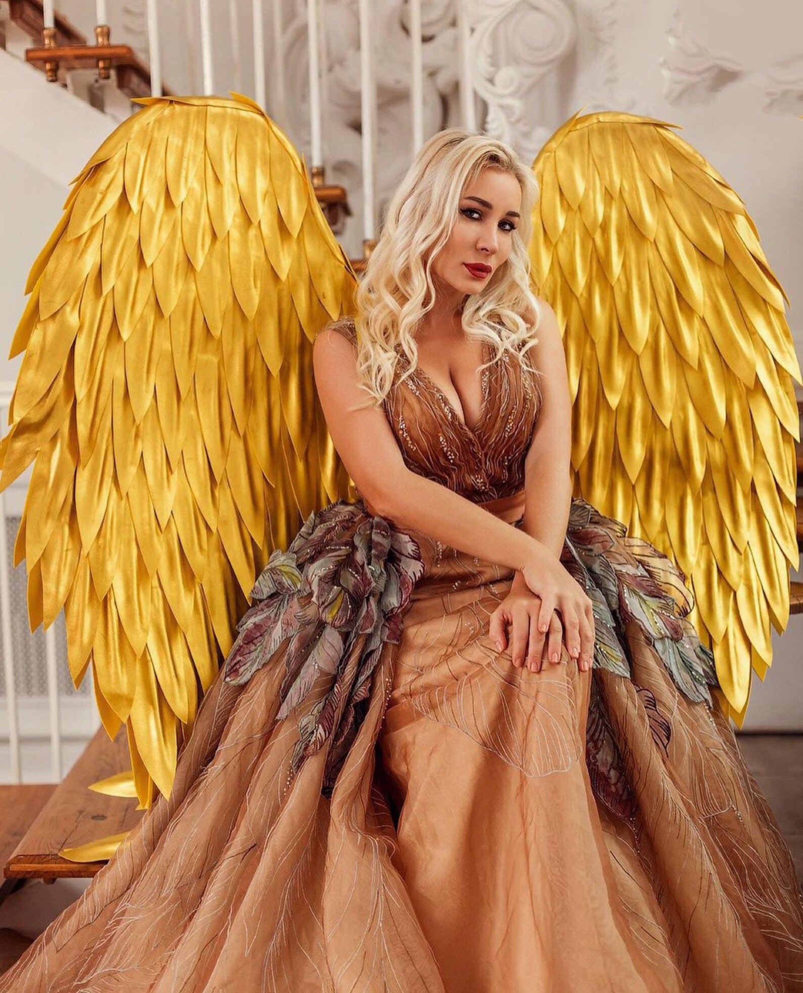 Golden Wings, Angel Wings, Angel Costume, Golden Angel, Golden Angel ...