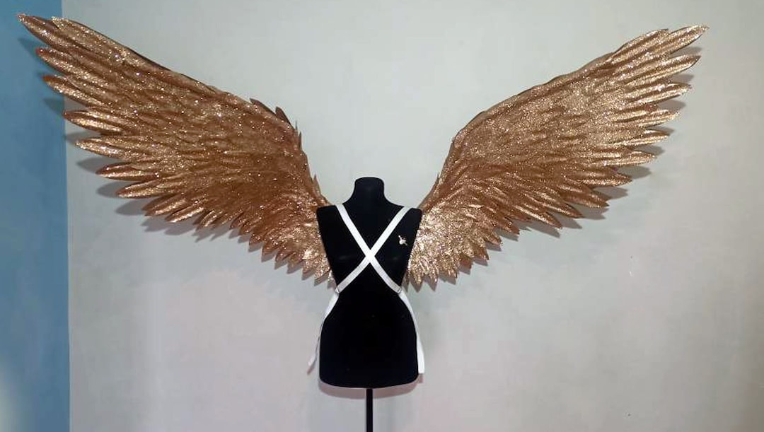 Gold Wings Angel Wings Wedding Wings Gold Glitter Wings - Etsy