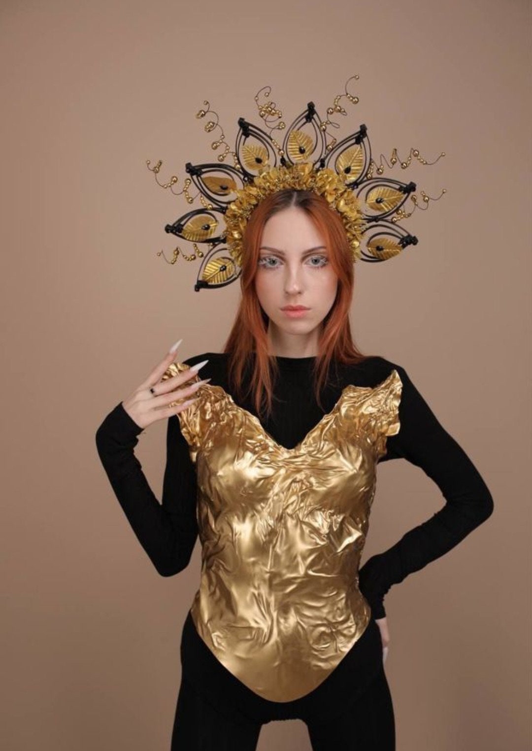 Strawberry Wolf Armor Chest Suits Cosplay Royal Gold - Etsy