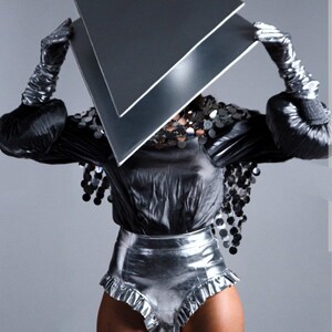 Futuristic Hat, Glitter Hat, Party Hat, Silver Hat, Space Hat - Etsy