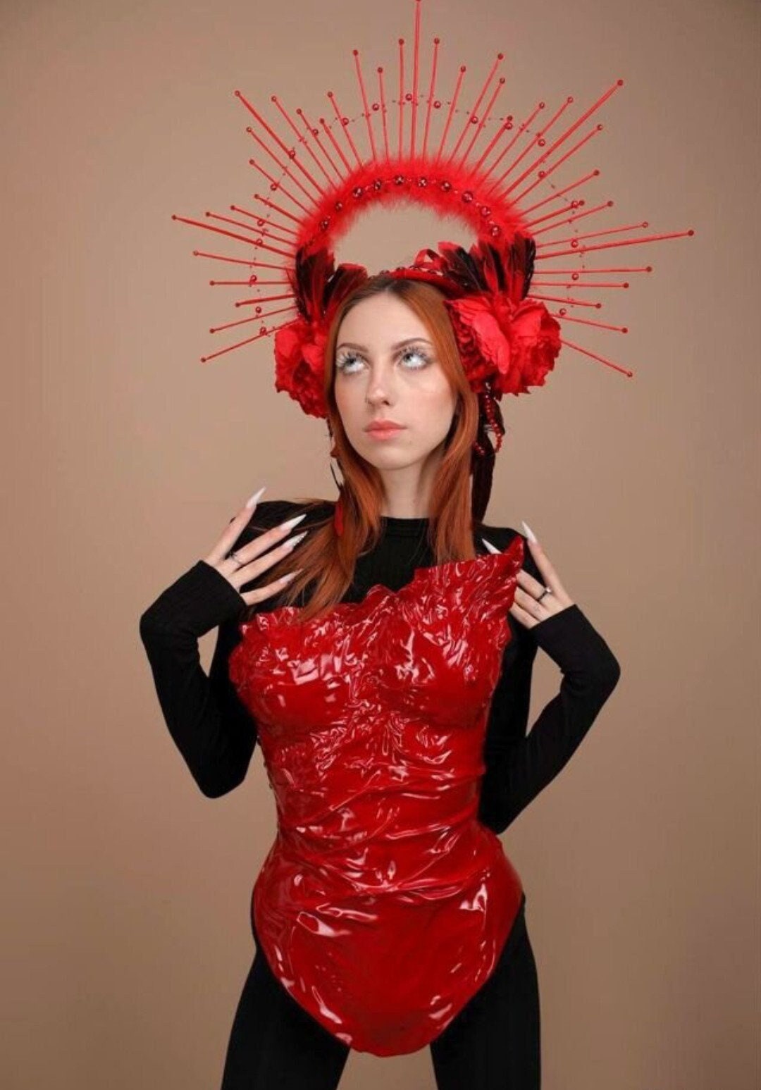 Strawberry Wolf Armor Chest Suits Cosplay Royal Gold - Etsy