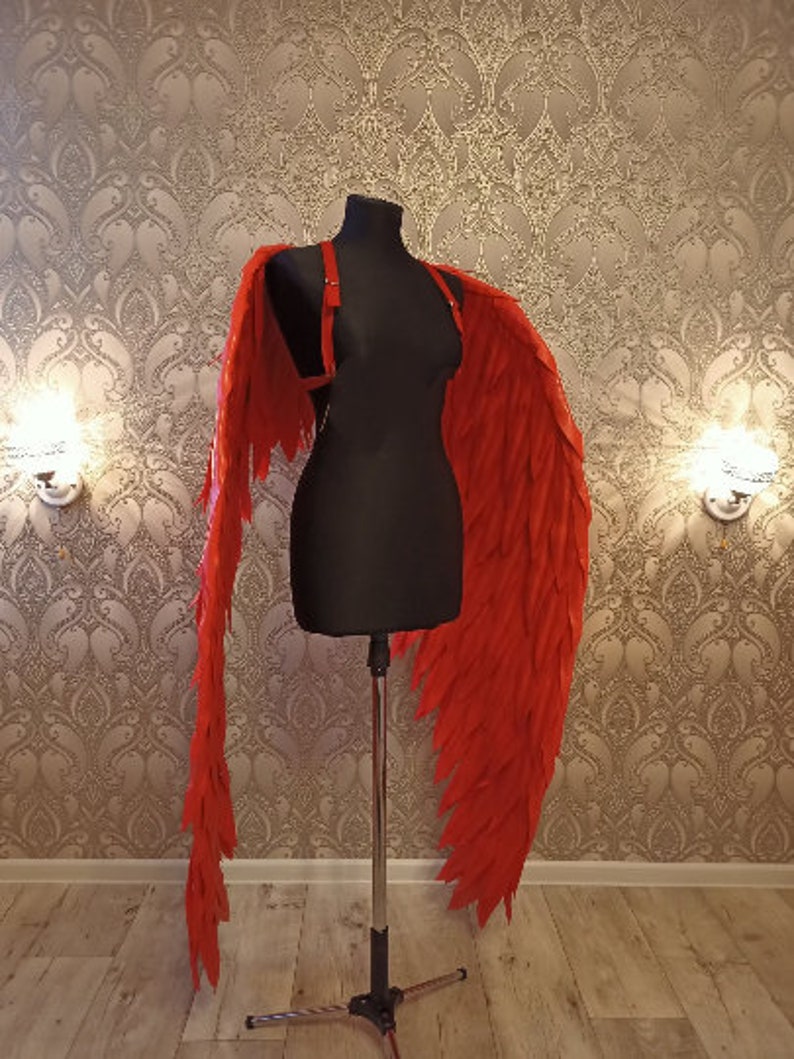 Angel Wings Costume Cosplay Wings Red Angel Costume Bellydance Wings ...