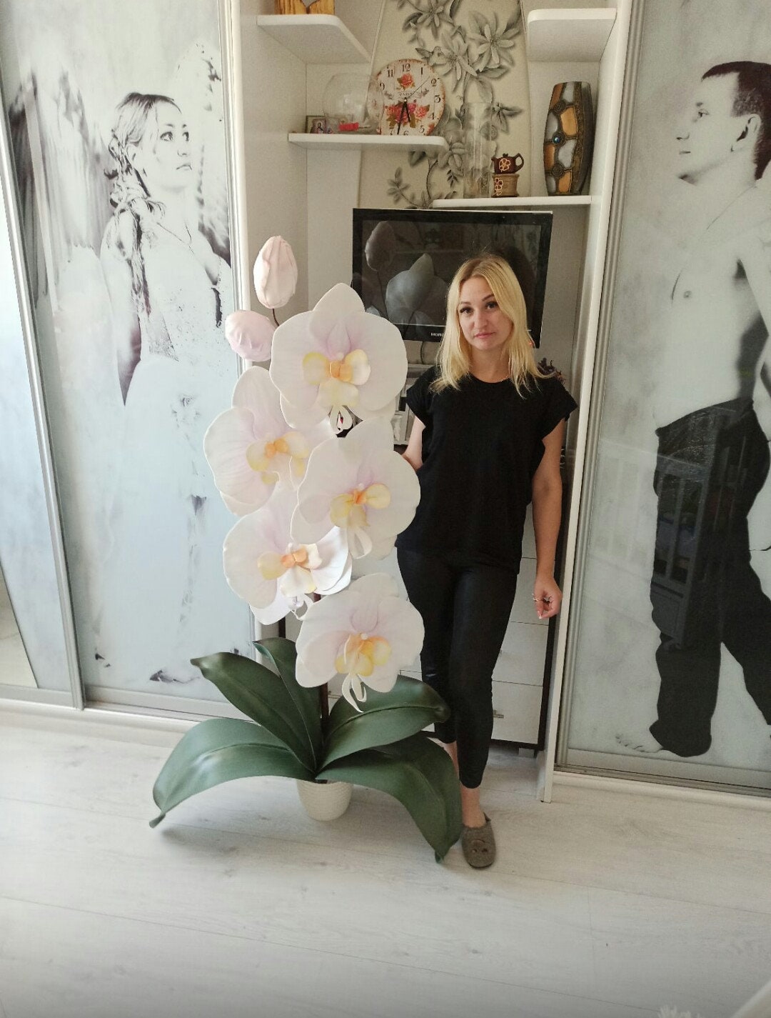 Orchid Floor Lamp, Luminous Flower, Giant Flower, Bedroom Floor Lamp ...