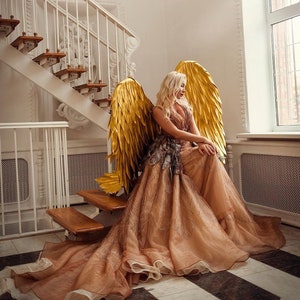 Golden Wings, Angel Wings, Angel Costume, Golden Angel, Golden Angel ...