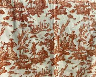 Red Toile Fabric - Etsy