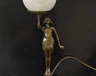 Art Deco Lady Lamp - Etsy