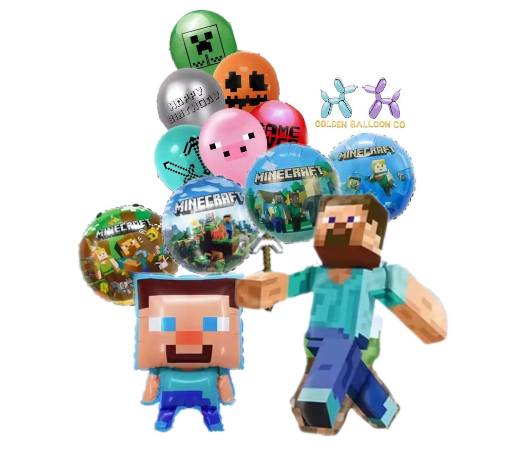 Minecraft 12 Piece Balloon Bundle - Etsy