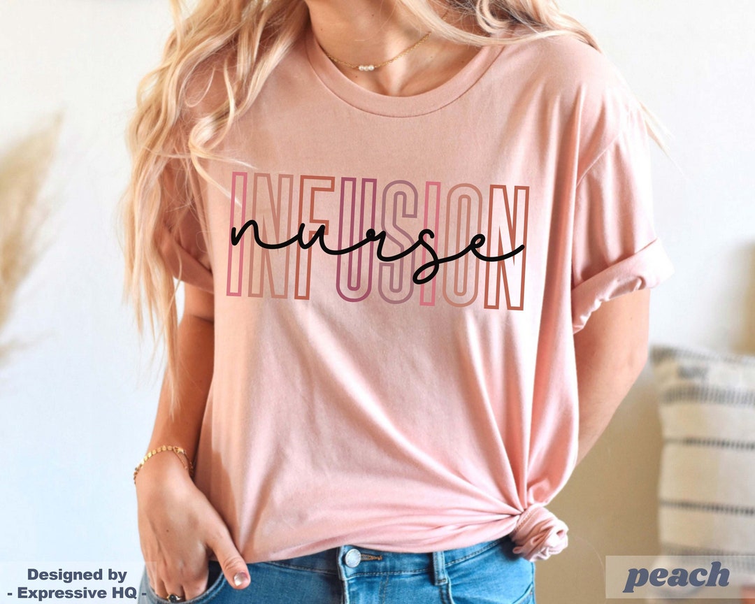 Infusion Nurse Shirt, Iv Therapy Nurse Tshirt for Work, Rainbow ...