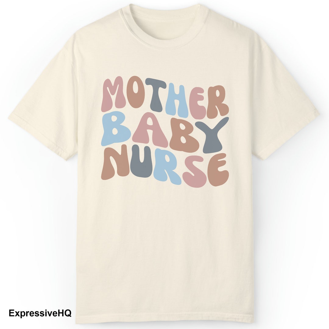 Mother Baby Nurse Shirt, Mother Baby Retro Nurse Tshirt, Postpartum ...
