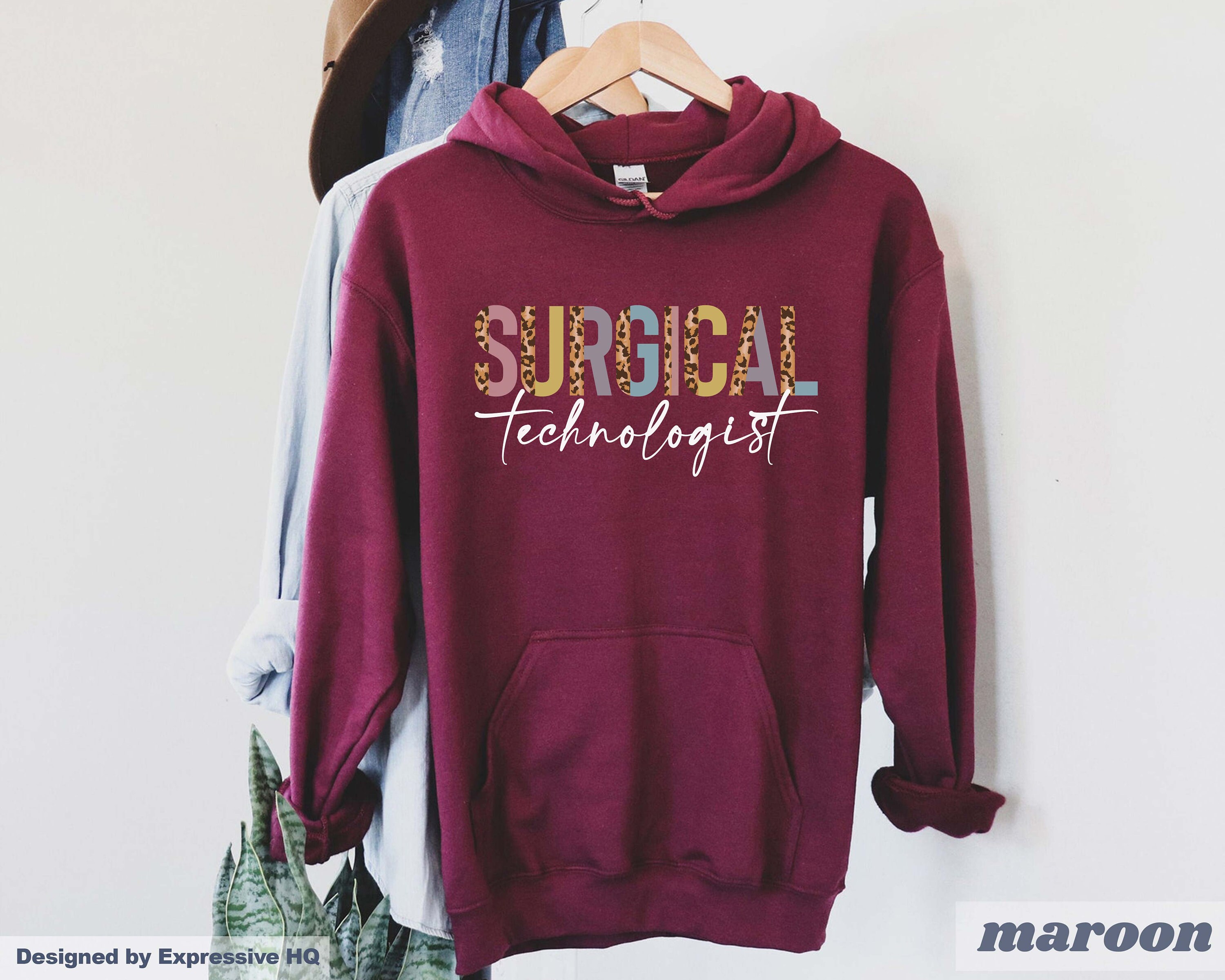 Surgical Technologist Hoodie Surgery Tech Sweater Leopard - Etsy