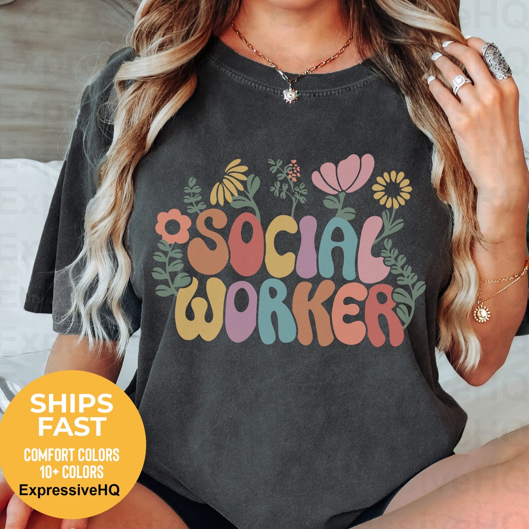 Social Worker Shirt for Women, Retro Social Worker Tshirt, Gift for ...