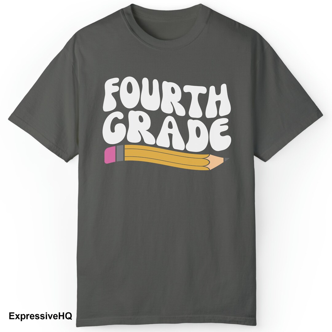 Fourth Grade Teacher Shirt Pencil 4th Grade Teacher Shirt Retro Teacher ...