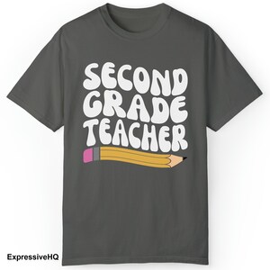 Second Grade Teacher Shirt, Retro Comfort Colors Teacher Shirt, Teacher ...