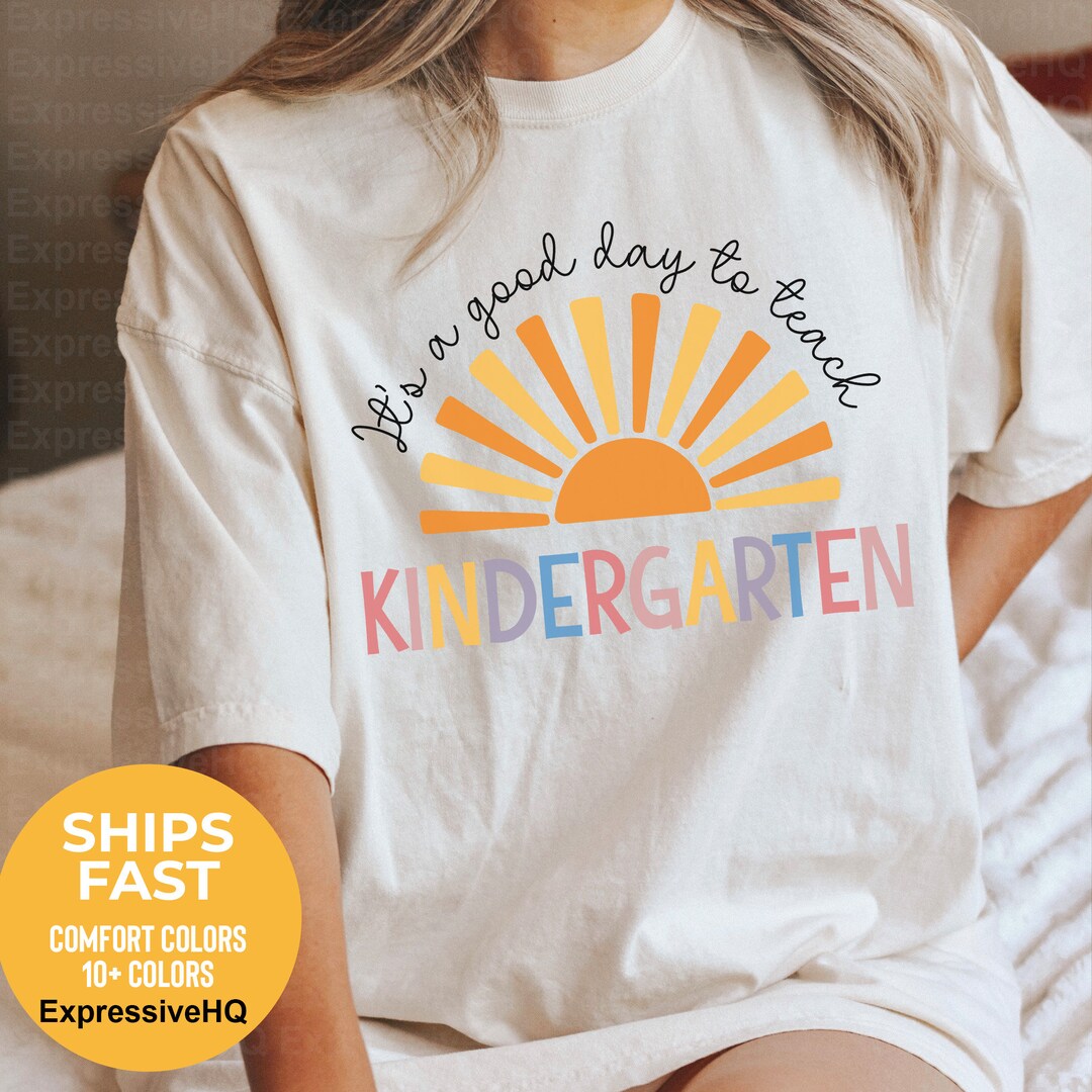 Kindergarten Teacher Shirt Comfort Colors Kinder Shirt, Kindergarten ...