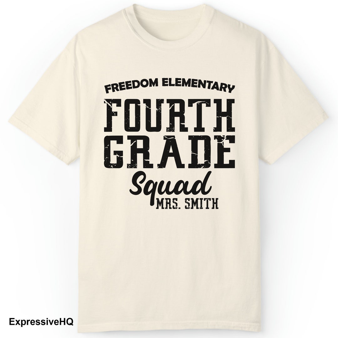 Custom Teacher Shirts Fourth Grade Teacher Shirt Custom School Shirt ...