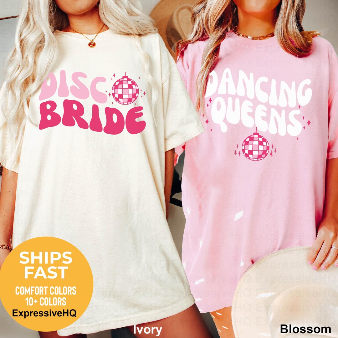 Disco Bachelorette Matching Comfort Colors Shirts, Bride's Last Disco ...