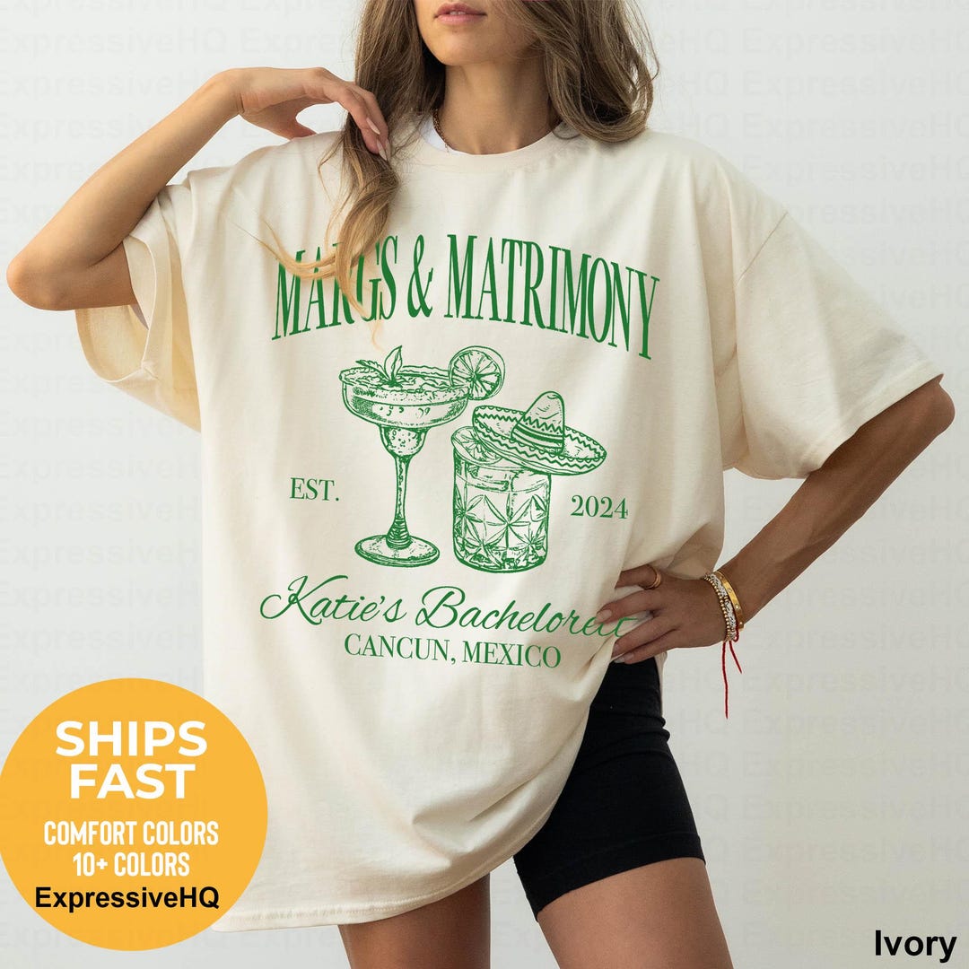 Margs and Matrimony Bachelorette Shirts, Margaritas Bachelorette Party ...