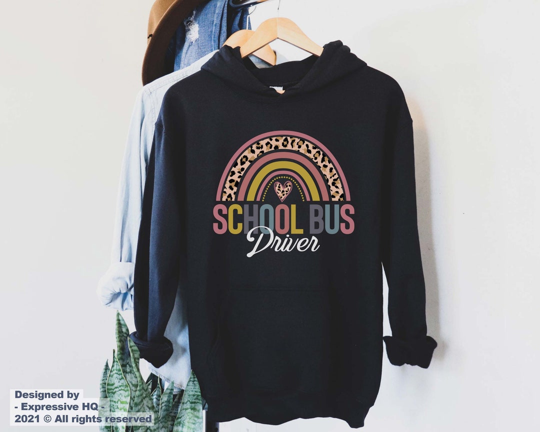 Custom School Bus Driver Hoodie, Bus Driver Appreciation, Bus Driver ...