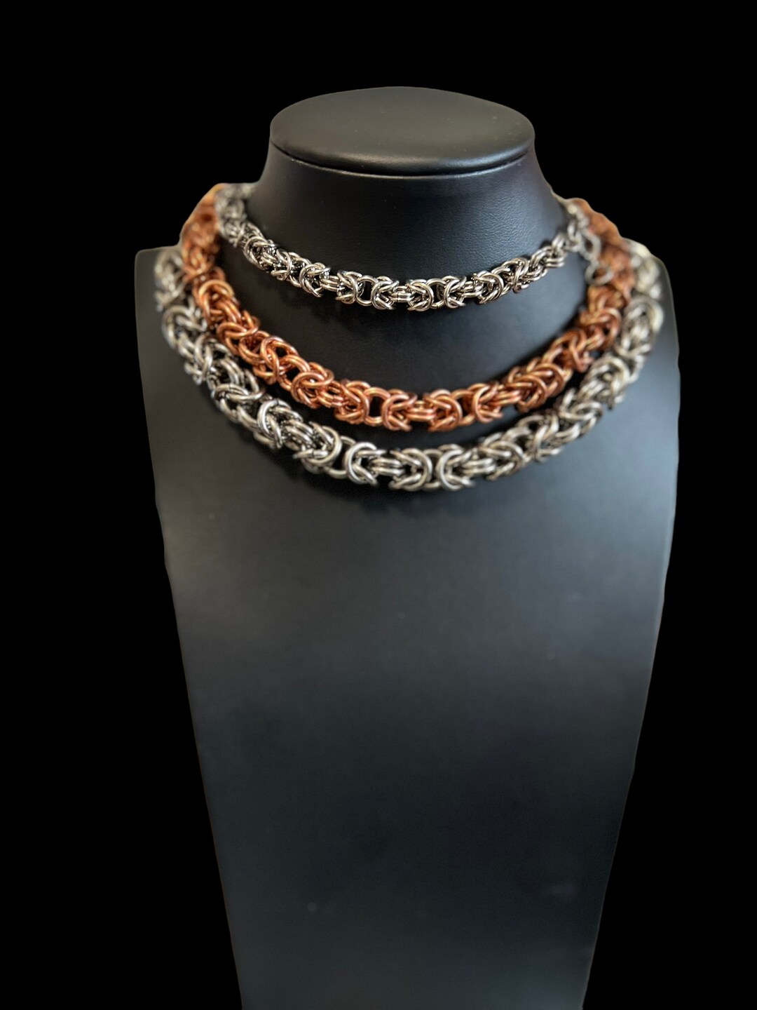 Chainmaille Basics Stainless Steel Byzantine Weave, Three Different ...