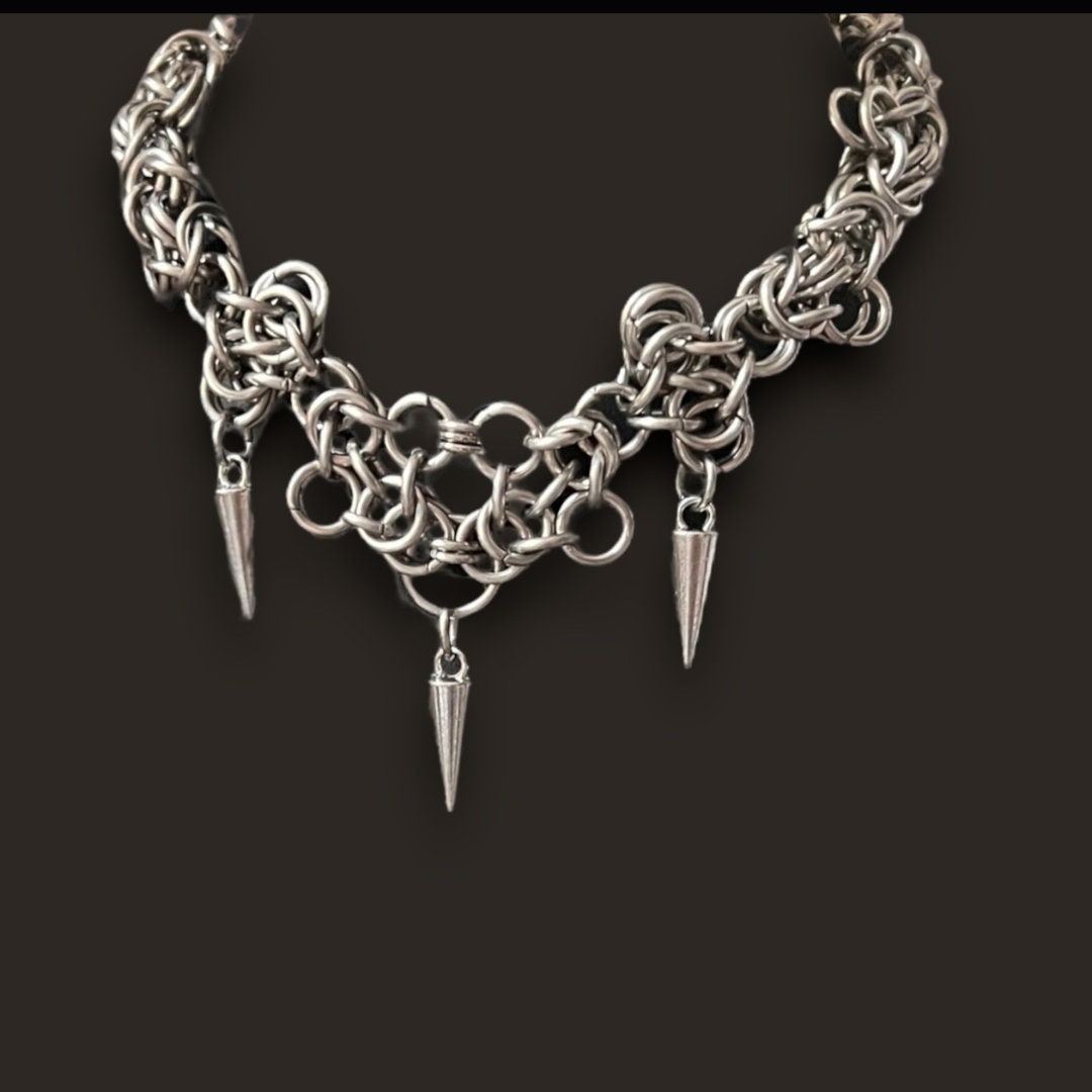EMBER Chainmail Choker, Stainless Steel,punk Necklace,chains for Men ...